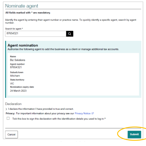 Creating an ATO Client-Agent Link